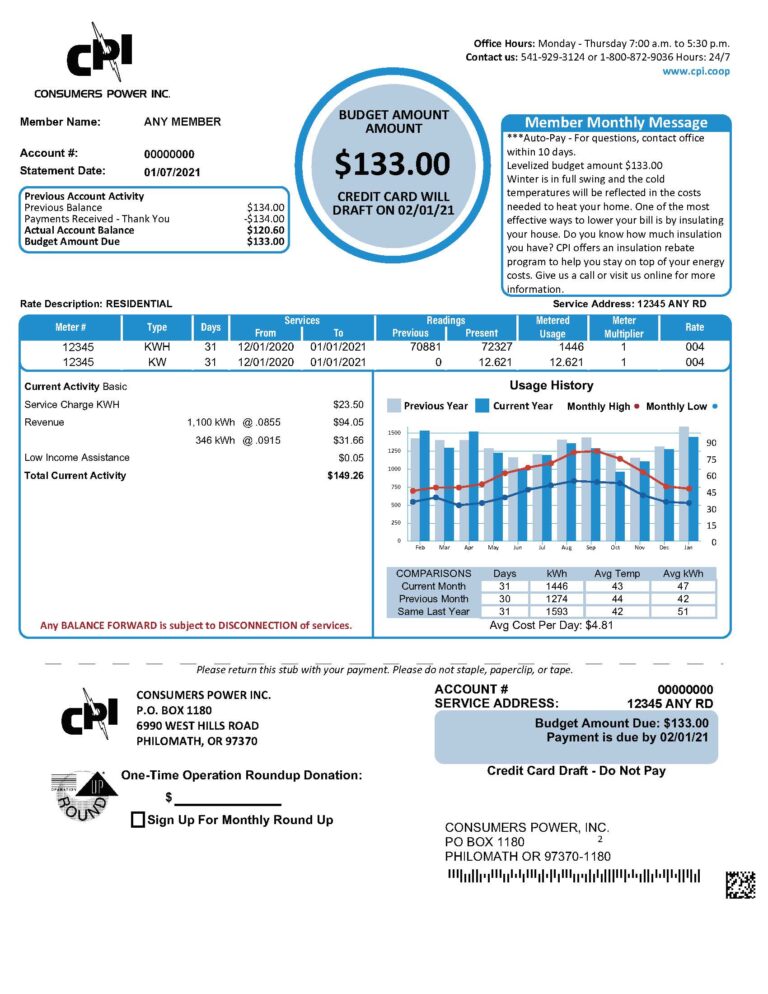 Payment Methods | Consumers Power Inc.